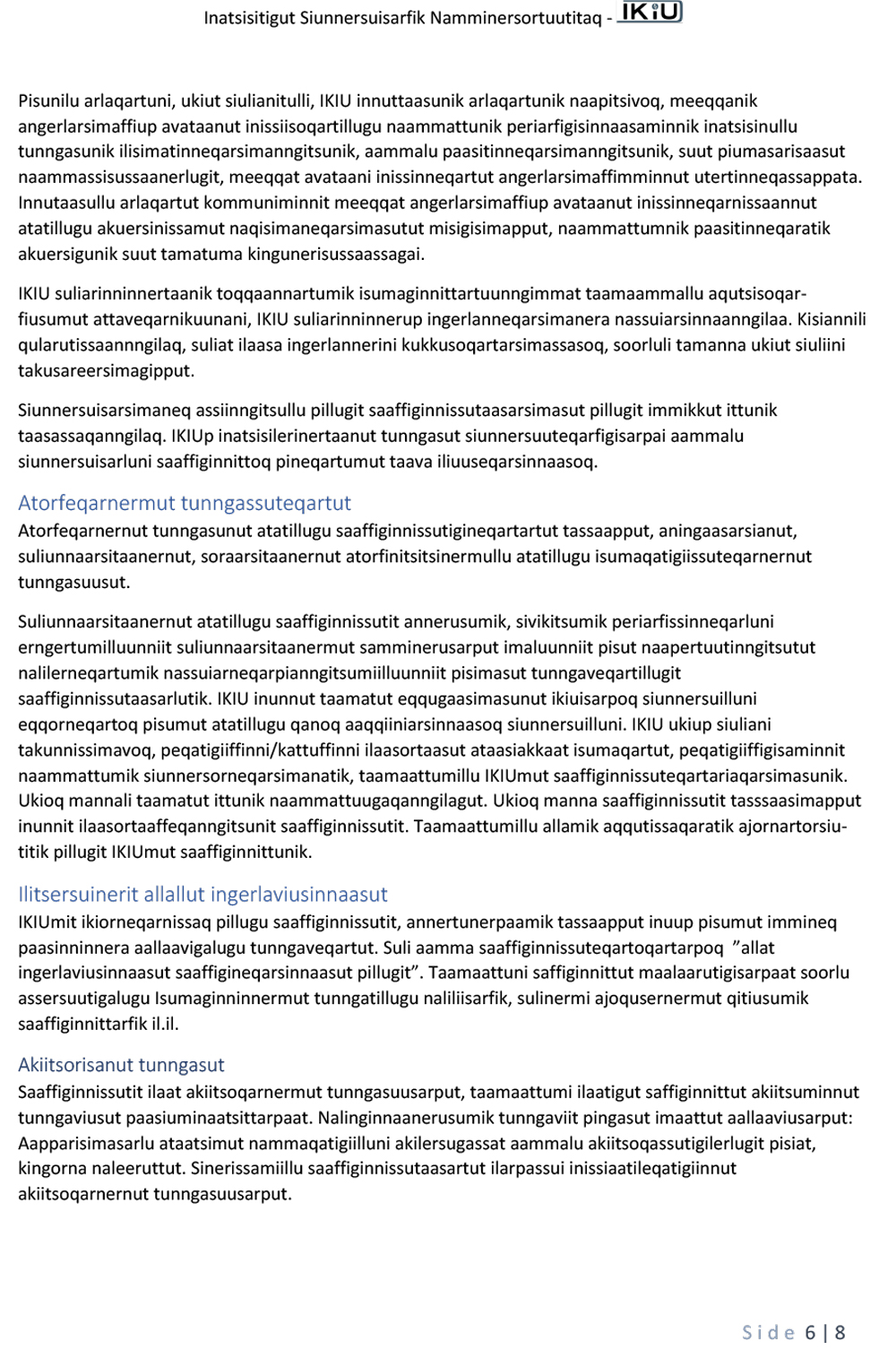 2018 Pillugu Nalunaarut – ikiu.gl